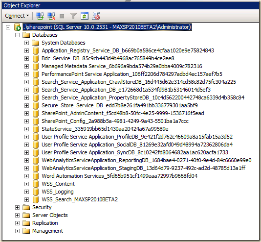 SharePoint 2010: SharePoint Server Databases | Mike Smith's Tech ...